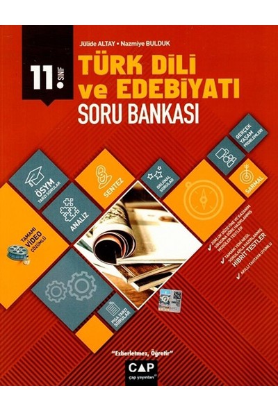 Çap Yayınları 11. Sınıf Anadolu Lisesi Türk Dili ve Edebiyatı Soru Bankası - Jülide Altay