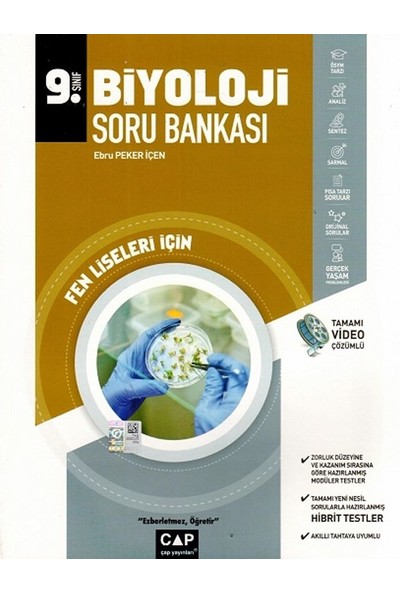 Çap Yayınları 9. Sınıf Fen Lisesi Biyoloji Soru Bankası - Ebru Peker İçen Çap Yayınları 9. Sınıf Fen Lisesi Biyoloji Soru Bankası - Ebru Peker İçen