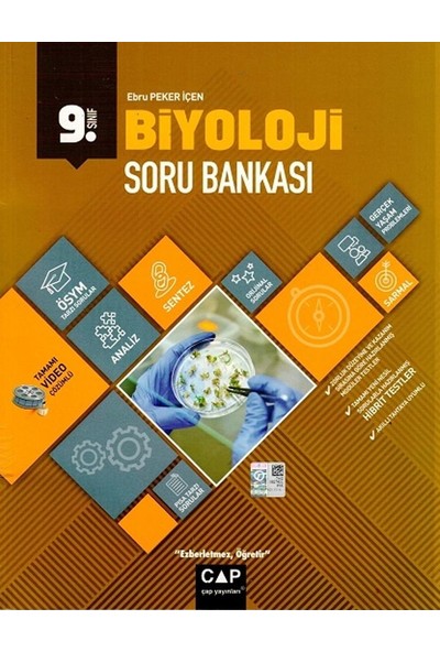Çap Yayınları 9. Sınıf Anadolu Lisesi Biyoloji Soru Bankası - Ebru Peker İçen