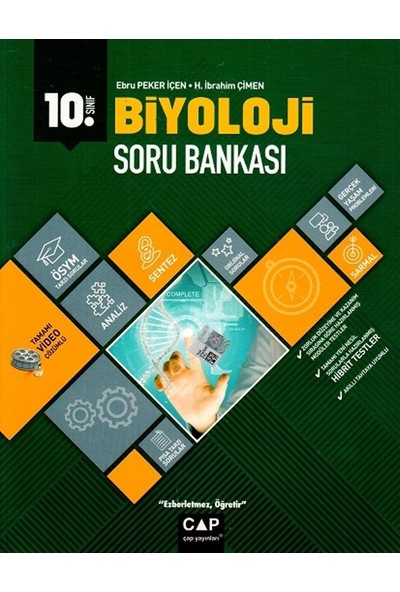 Çap Yayınları 10. Sınıf Anadolu Lisesi Biyoloji Soru Bankası - Ebru Peker İçen