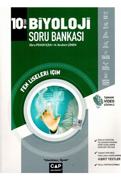 Çap Yayınları 10. Sınıf Fen Lisesi Biyoloji Soru Bankası - Ebru Peker İçen Çap Yayınları 10. Sınıf Fen Lisesi Biyoloji Soru Bankası - Ebru Peker İçen