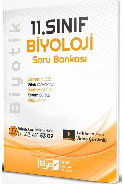 Biyotik Yayınları 11. Sınıf Biyoloji Soru Bankası - Canset Yıldız Biyotik Yayınları 11. Sınıf Biyoloji Soru Bankası - Canset Yıldız