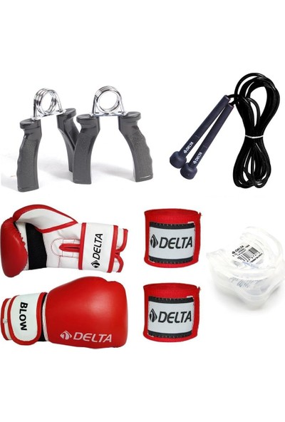 Delta Awo Boks Seti (Boks Eldiveni - El Bandajı - Atlama İpi - Dişlik - El Yayı) Delta Awo Boks Seti (Boks Eldiveni - El Bandajı - Atlama İpi - Dişlik - El Yayı)