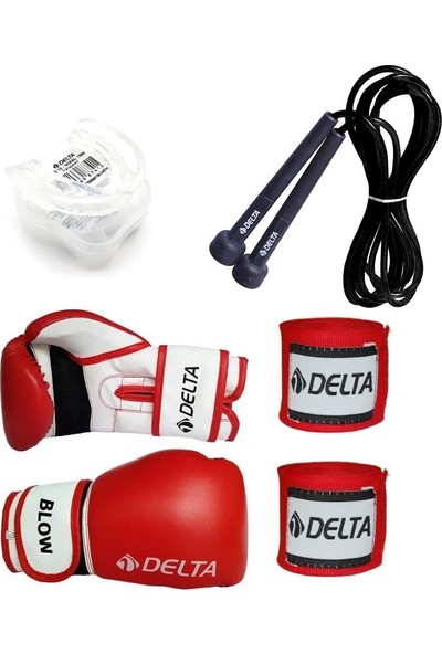 Delta Awo Boks Seti (Boks Eldiveni - El Bandajı - Atlama İpi - Dişlik) Delta Awo Boks Seti (Boks Eldiveni - El Bandajı - Atlama İpi - Dişlik)