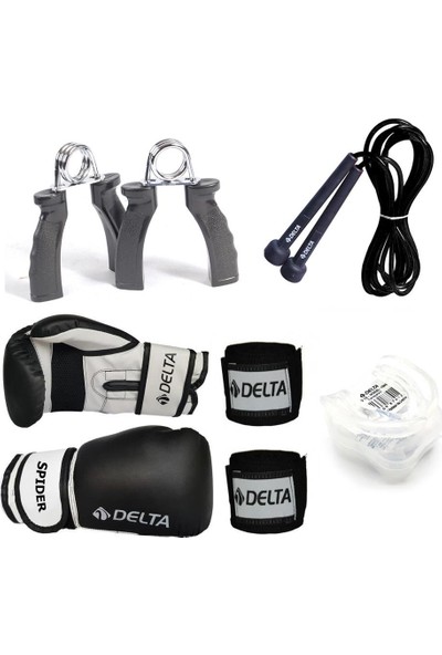 Delta Heft Boks Seti (Boks Eldiveni - El Bandajı - Atlama İpi - Dişlik - El Yayı) Delta Heft Boks Seti (Boks Eldiveni - El Bandajı - Atlama İpi - Dişlik - El Yayı)