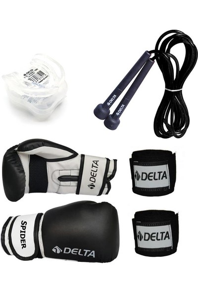 Delta Heft Boks Seti (Boks Eldiveni - El Bandajı - Atlama İpi - Dişlik) Delta Heft Boks Seti (Boks Eldiveni - El Bandajı - Atlama İpi - Dişlik)