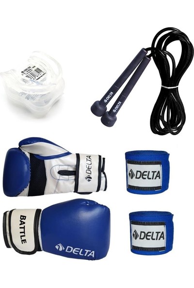 Delta Late Boks Seti (Boks Eldiveni - El Bandajı - Atlama İpi - Dişlik) Delta Late Boks Seti (Boks Eldiveni - El Bandajı - Atlama İpi - Dişlik)