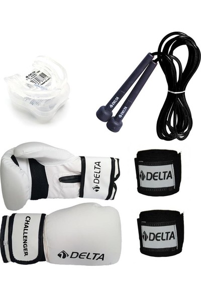 Delta Stron Boks Seti (Boks Eldiveni - El Bandajı - Atlama İpi - Dişlik) Delta Stron Boks Seti (Boks Eldiveni - El Bandajı - Atlama İpi - Dişlik)