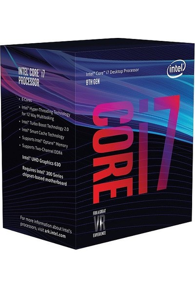 Intel Core i7 9700F 3.0GHz LGA1151 12MB Cache İşlemci Intel Core i7 9700F 3.0GHz LGA1151 12MB Cache İşlemci