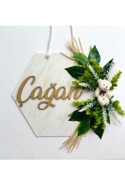 Lia Tasarım Bebek Odası Kapı Süsü İsme Özel Tasarım