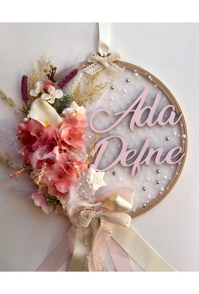 Lia Tasarım Bebek Odası Kapı Süsü İsme Özel Tasarım