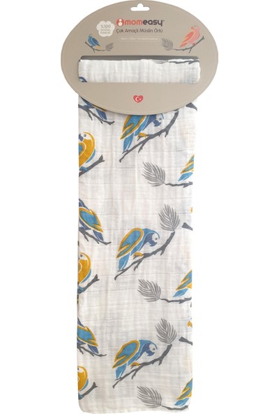 Momeasy 100 x 120 cm Mavi Papağan Tekli Örtü Mavi