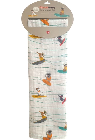 Momeasy 100 x 120 cm Sörf Tekli Örtü