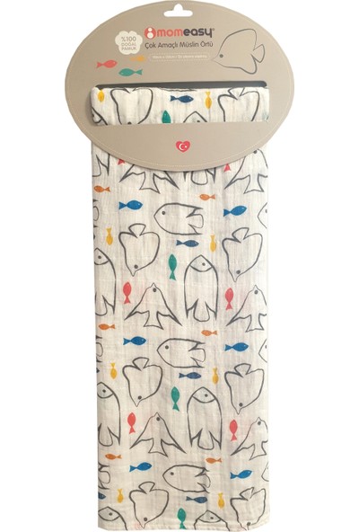 Momeasy 100 x 120 cm Balık Tekli Örtü Momeasy 100 x 120 cm Balık Tekli Örtü