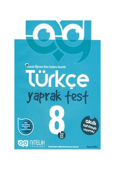 Nitelik Yayınları 8. Sınıf Türkçe Yaprak Test Nitelik Yayınları 8. Sınıf Türkçe Yaprak Test