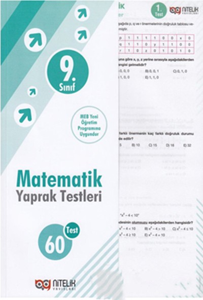 Nitelik Yayınları 9. Sınıf Matematik Yaprak Test Nitelik Yayınları 9. Sınıf Matematik Yaprak Test