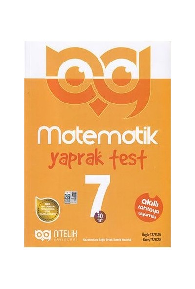 Nitelik Yayınları 7. Sınıf Matematik Yaprak Test Nitelik Yayınları 7. Sınıf Matematik Yaprak Test