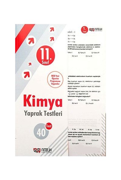 Nitelik Yayınları 11. Sınıf Kimya Yaprak Test Nitelik Yayınları 11. Sınıf Kimya Yaprak Test