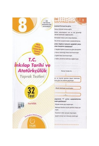 Palme Yayıncılık 8. Sınıf T. C. İnkılap Tarihi ve Atatürkçülük Yaprak Test Palme Yayıncılık 8. Sınıf T. C. İnkılap Tarihi ve Atatürkçülük Yaprak Test