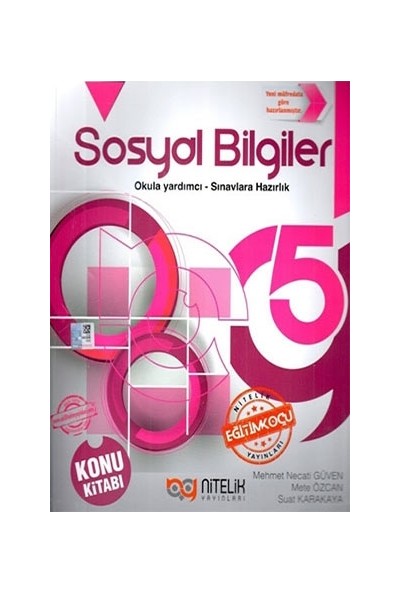 Nitelik Yayınları 5. Sınıf Sosyal Bilgiler Konu Kitabı - Mehmet Necati Güven Nitelik Yayınları 5. Sınıf Sosyal Bilgiler Konu Kitabı - Mehmet Necati Güven