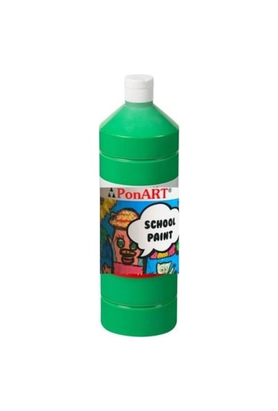 Ponart School Paint Okul Boyası 1000 Ml. Orta Yeşil Ponart School Paint Okul Boyası 1000 Ml. Orta Yeşil