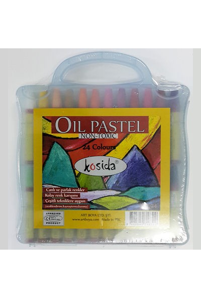 Ponart - Kosida Oil Pastel 24 Renk Çantalı Yağlı Pastel Boya
