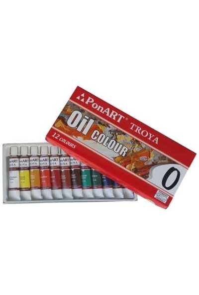 Ponart - Kosida Troya Yağlı Boya Seti 12 Renk x 12 ml. Ponart - Kosida Troya Yağlı Boya Seti 12 Renk x 12 ml.