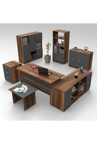 Yurudesign Vario ABCDEFG2 Ofis Masa Makam Takımı Barok-Antrasit Yurudesign Vario ABCDEFG2 Ofis Masa Makam Takımı Barok-Antrasit