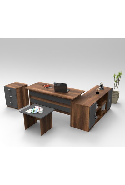 Yurudesign Vario ABCF Ofis Büro Masa Takımı Barok-Antrasit Yurudesign Vario ABCF Ofis Büro Masa Takımı Barok-Antrasit