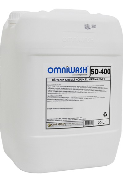 Omniwash Köpük El Sabunu 20Kg Sd400 Omniwash Köpük El Sabunu 20Kg Sd400