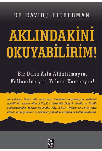 Aklındakini Okuyabilirim - David J. Lieberman