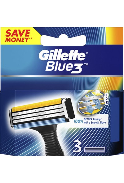 Gillette Blue 3 Yedek Bıçak 3'lü