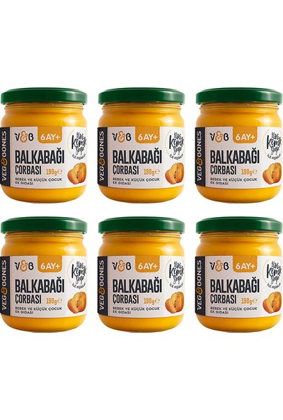 Veg&bones Balkabağı Çorbası 190 gr 6'lı Paket