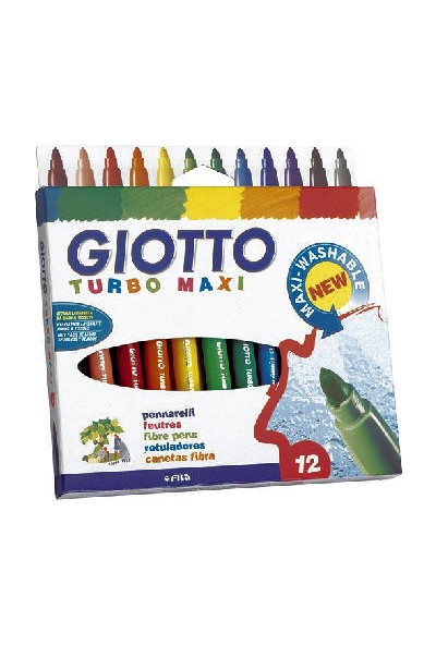 Giotto Turbo Maxi Kalın Uçlu Keçeli Boya Kalemi 12 Renk Giotto Turbo Maxi Kalın Uçlu Keçeli Boya Kalemi 12 Renk