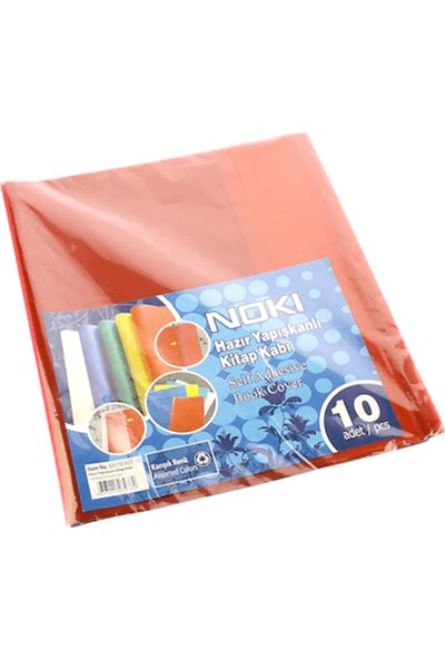 Noki A4 10'lu Hazır Yapışkanlı Kitap Kabı Kırmızı 60174-10 Noki A4 10'lu Hazır Yapışkanlı Kitap Kabı Kırmızı 60174-10