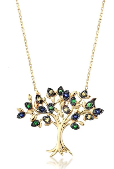 İryum Hayat Ağacı Kolye Pn1991-9