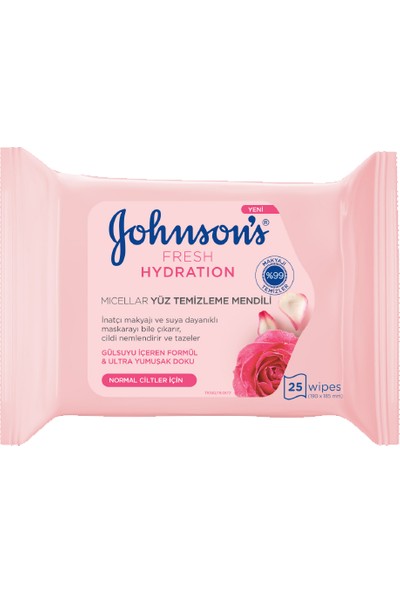 Johnsons Fresh Hydration Micellar Yüz Temizleme Mendili Normal Ciltler Johnsons Fresh Hydration Micellar Yüz Temizleme Mendili Normal Ciltler