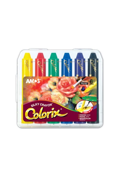 Amos Colorix Silky Crayon Üçü Bir Arada Boya 6 Renk Amos Colorix Silky Crayon Üçü Bir Arada Boya 6 Renk