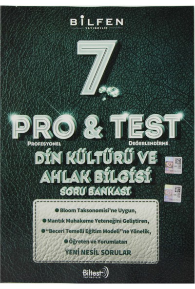 Bilfen Yayıncılık 7. Sınıf Pro&Test Din Kültürü Ve Ahlak Bilgisi Soru Bankası Bilfen Yayıncılık 7. Sınıf Pro&Test Din Kültürü Ve Ahlak Bilgisi Soru Bankası