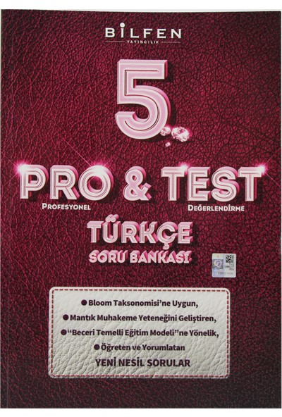 Bilfen Yayıncılık 5. Sınıf Pro&Test Türkçe Soru Bankası Bilfen Yayıncılık 5. Sınıf Pro&Test Türkçe Soru Bankası