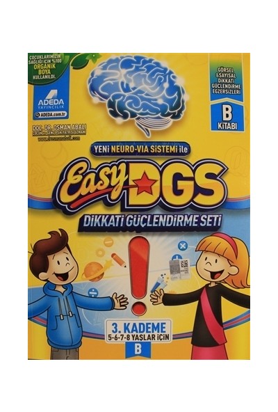 Easy Dikkati Güçlendirme Seti 5-8 Yaş B Kitapçığı - Osman Abalı Easy Dikkati Güçlendirme Seti 5-8 Yaş B Kitapçığı - Osman Abalı