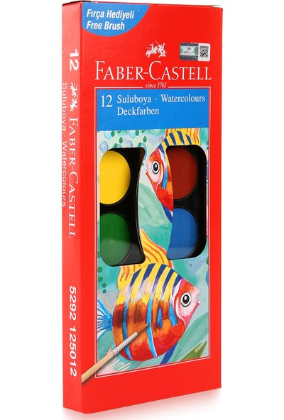 Faber-Castell Suluboya 12 Renk Büyük Boy Faber-Castell Suluboya 12 Renk Büyük Boy