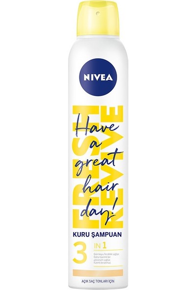 Nivea Açık Saç Tonları İçin Kuru Şampuan 200 ml Nivea Açık Saç Tonları İçin Kuru Şampuan 200 ml