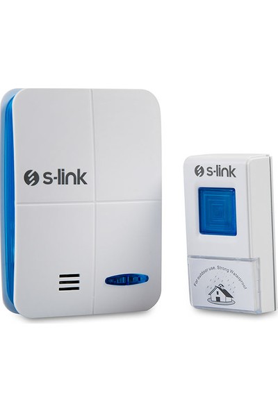 S-Link ZL-141 3xaa Beslemeli 32 Polifonik Melodi Beyaz Mavi Kablosuz Kapı Zili S-Link ZL-141 3xaa Beslemeli 32 Polifonik Melodi Beyaz Mavi Kablosuz Kapı Zili