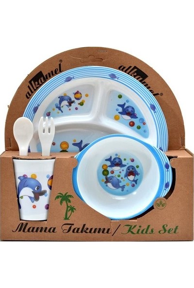 Melamin Bebek Veletto Mama Tabağı 5li Set