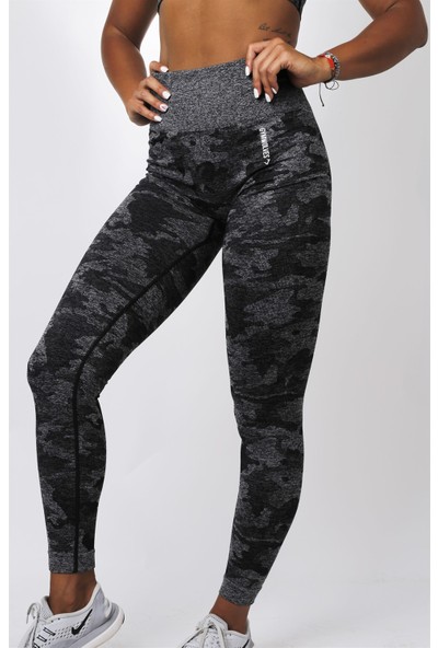 Gymwolves Dikişsiz Spor Tayt Black Kamuflaj Desen Action Serisi Gymwolves Dikişsiz Spor Tayt Black Kamuflaj Desen Action Serisi