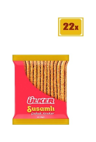 Ülker Susamlı Çubuk Kraker 80 gr 22'Li Set