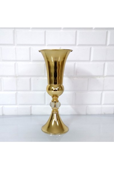 Sas Gold Taşlı Vazo 35 x 15