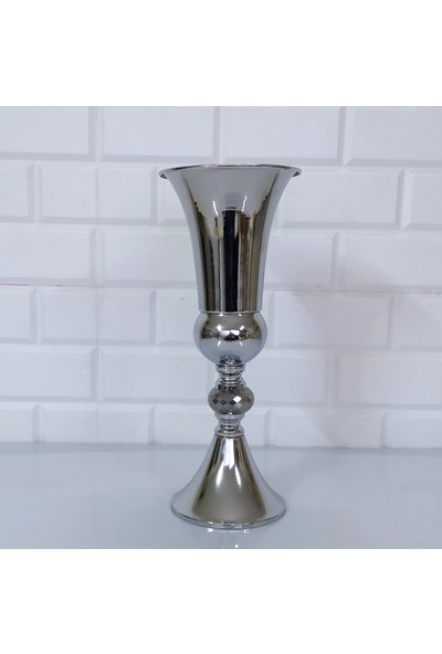Sas Silver Taşlı Vazo 35 x 15