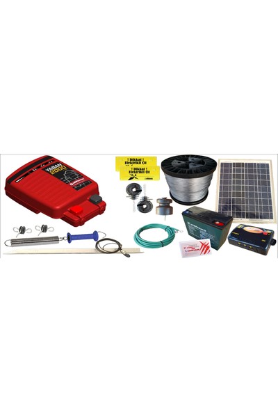 Argenç Elektrikli Çit Sistemi Ayı Domuz Kovucu Solar Set 11'li Set 1000 m Argenç Elektrikli Çit Sistemi Ayı Domuz Kovucu Solar Set 11'li Set 1000 m